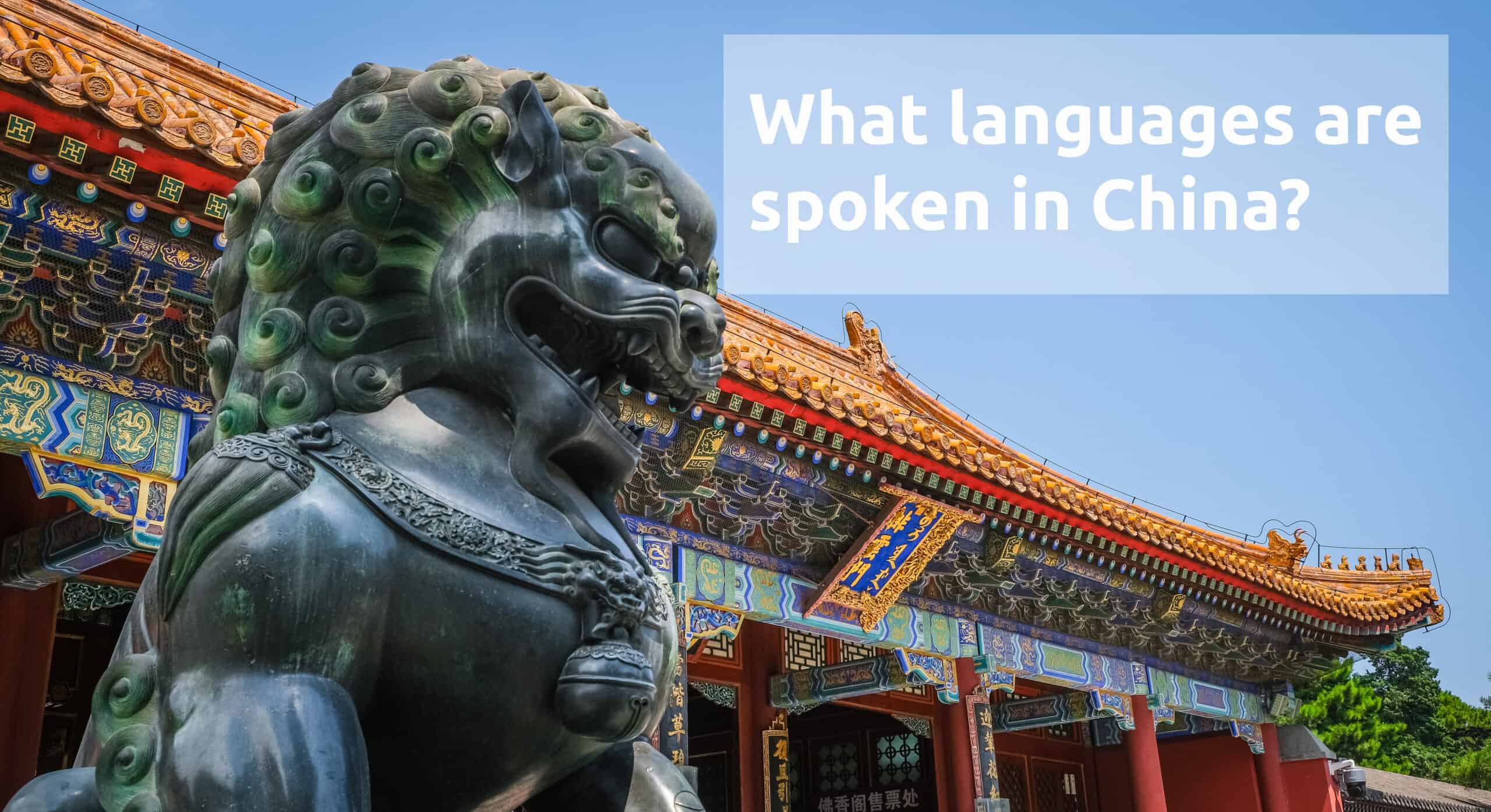What languages are spoken in China?